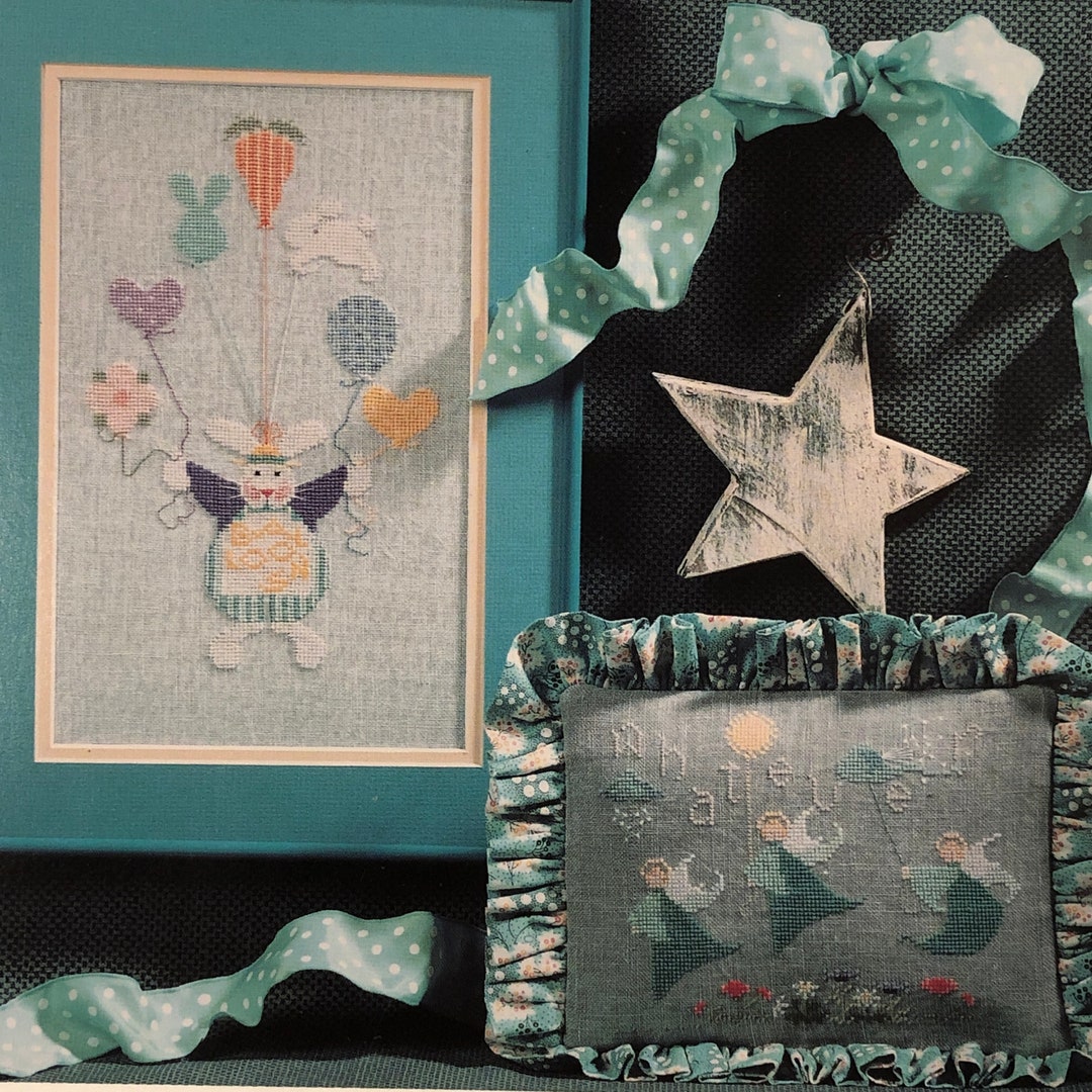 The Cricket Collection No.193 "balloon Bunny" Counted Cross Stitch ...