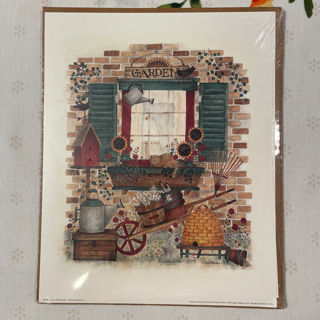 Debbie Mumm Art Print: Vintage "garden Window Box" (10x8 Unframed) - Etsy