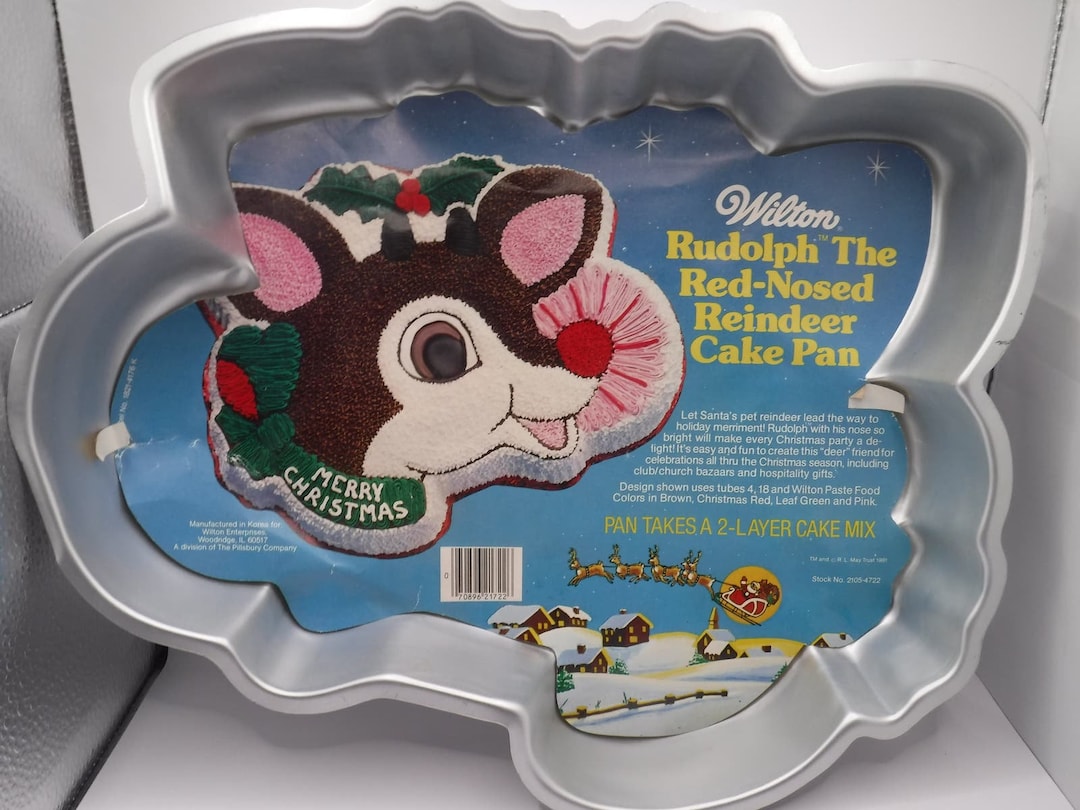 VTG 1981 Wilton Rudolph the Red Nosed Reindeer Cake Pan - Etsy