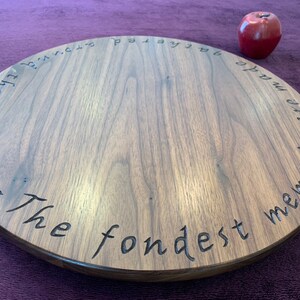 Walnut Wood Lazy Susan, Personalized Engraving , Table Centerpiece ...