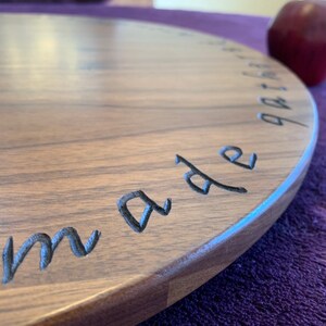 Walnut Wood Lazy Susan, Personalized Engraving , Table Centerpiece ...