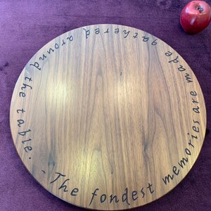 Walnut Wood Lazy Susan, Personalized Engraving , Table Centerpiece ...