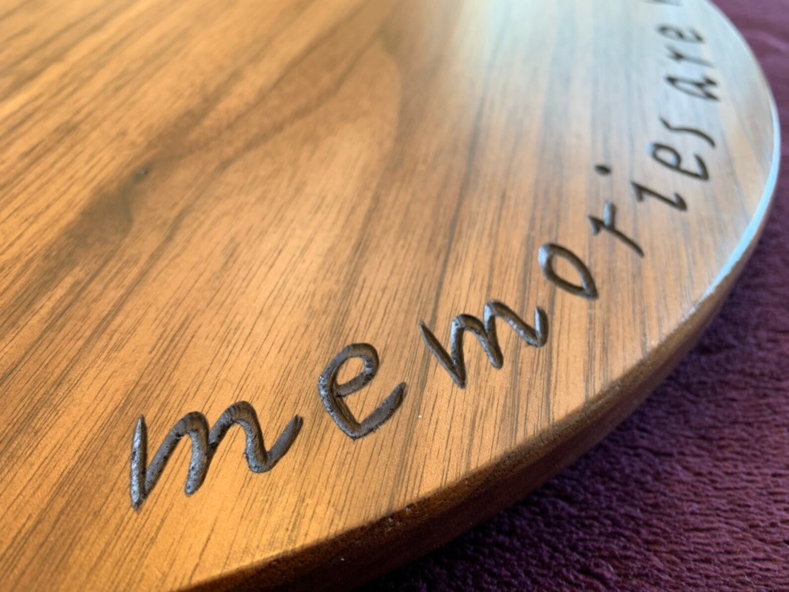 Walnut Wood Lazy Susan Personalized Engraving Table | Etsy