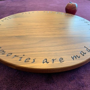Walnut Wood Lazy Susan, Personalized Engraving , Table Centerpiece ...