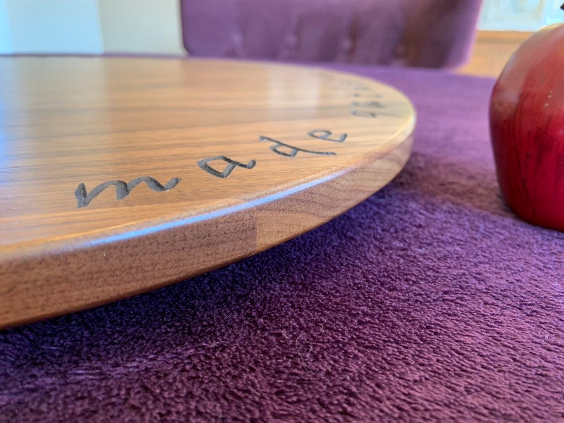 Walnut Wood Lazy Susan Personalized Engraving Table | Etsy