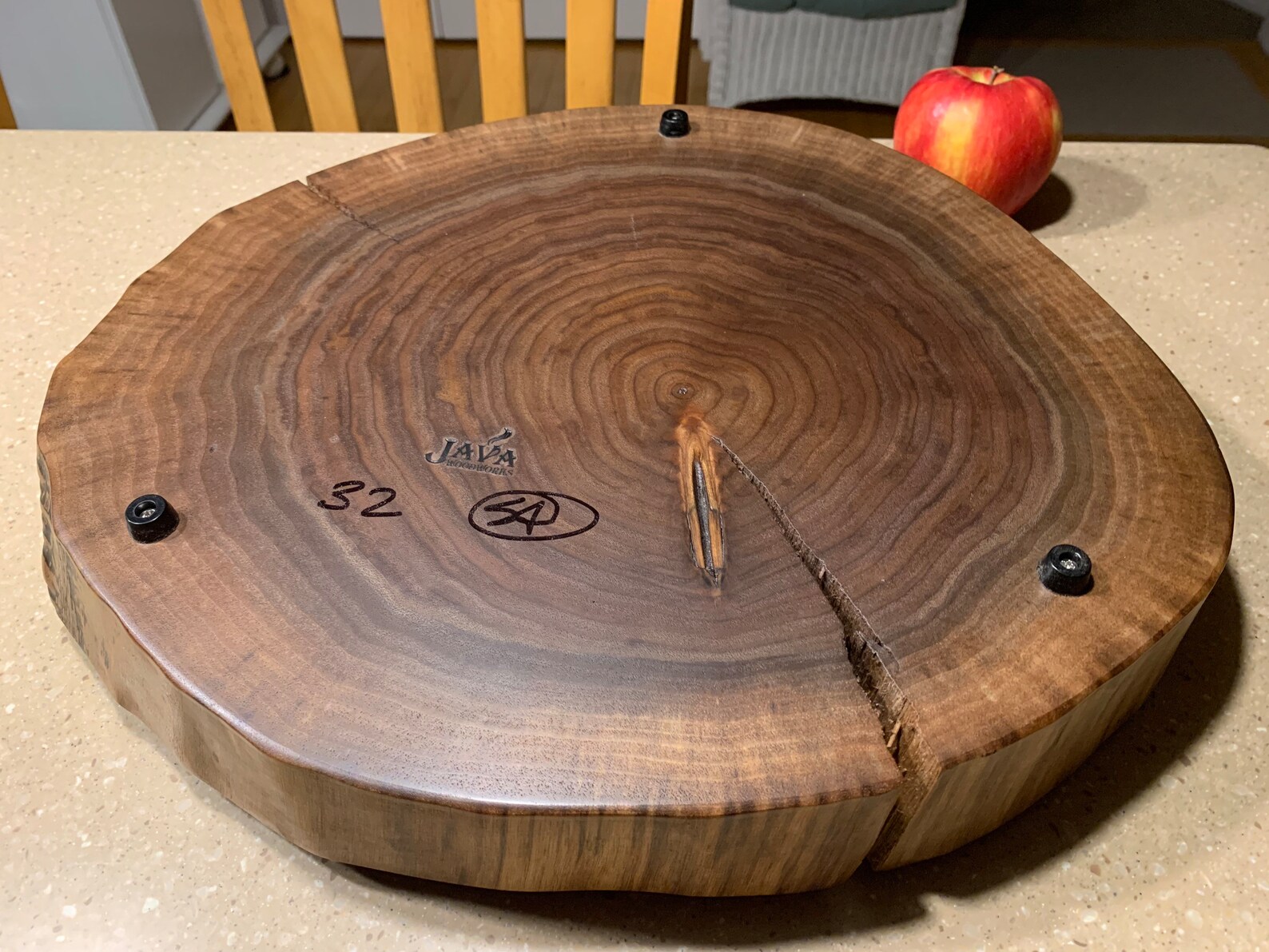 Walnut Log Slice End Grain Wood Slice Rustic Decor Live - Etsy