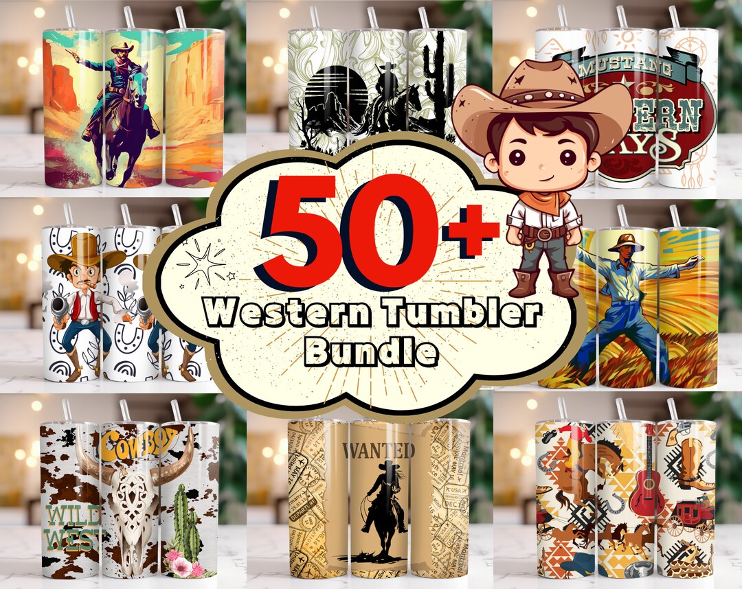 50+ Western Tumbler Wrap Bundle, Western Sublimation, 20 Oz Tumbler ...
