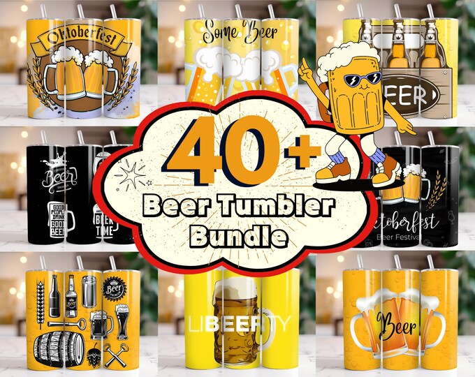 40 Beer Tumbler Wrap Bundle, Funny Beer Tumbler Wrap, Alcohol Tumbler ...