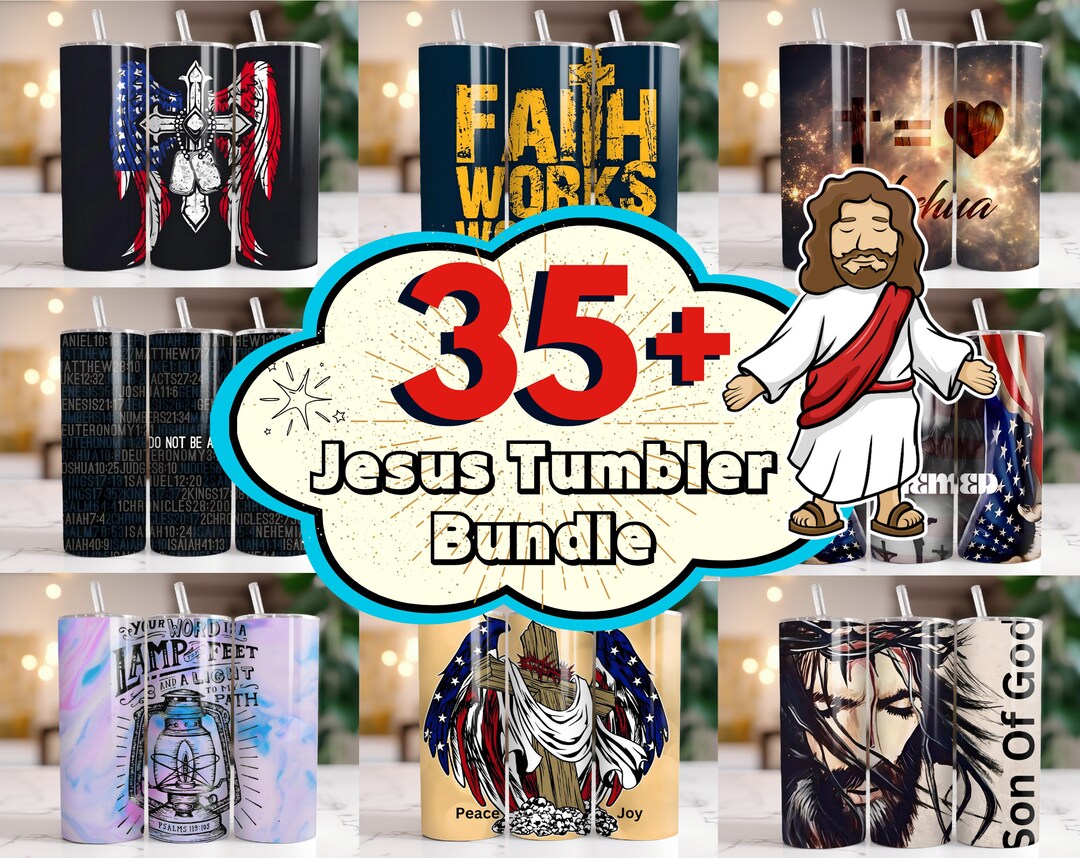 35 Jesus Tumbler Wrap, 20 Oz Jesus Sublimation, Christian Tumbler Wrap ...