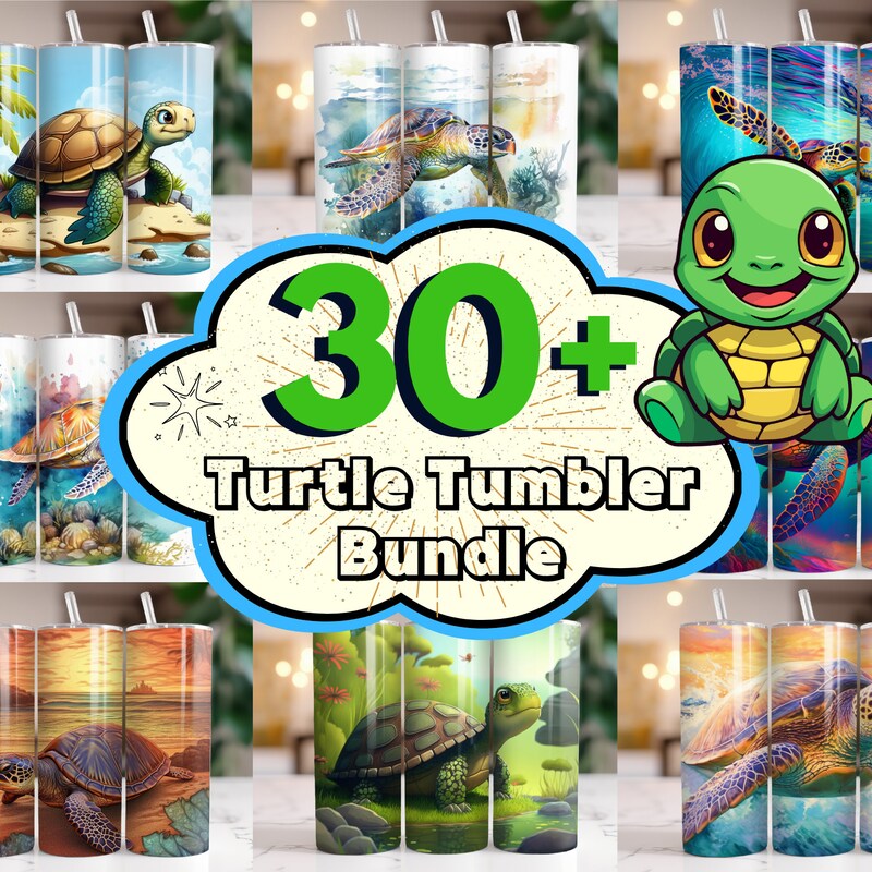 Turtle Tumbler - Etsy