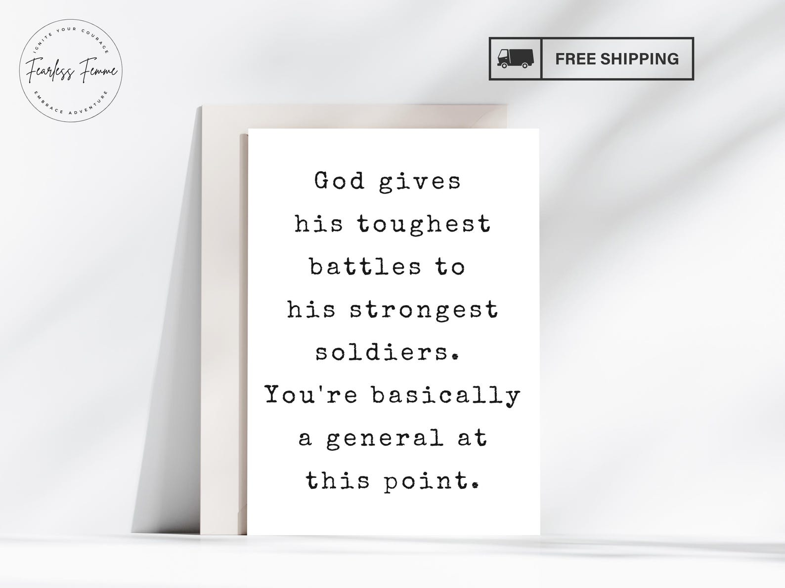 Funny Encouragement Card, Faith Christianity, Tough Times, Cancer Gift ...
