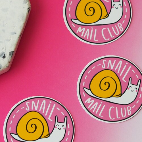 Snail Mail Club Sticker | Etsy UK