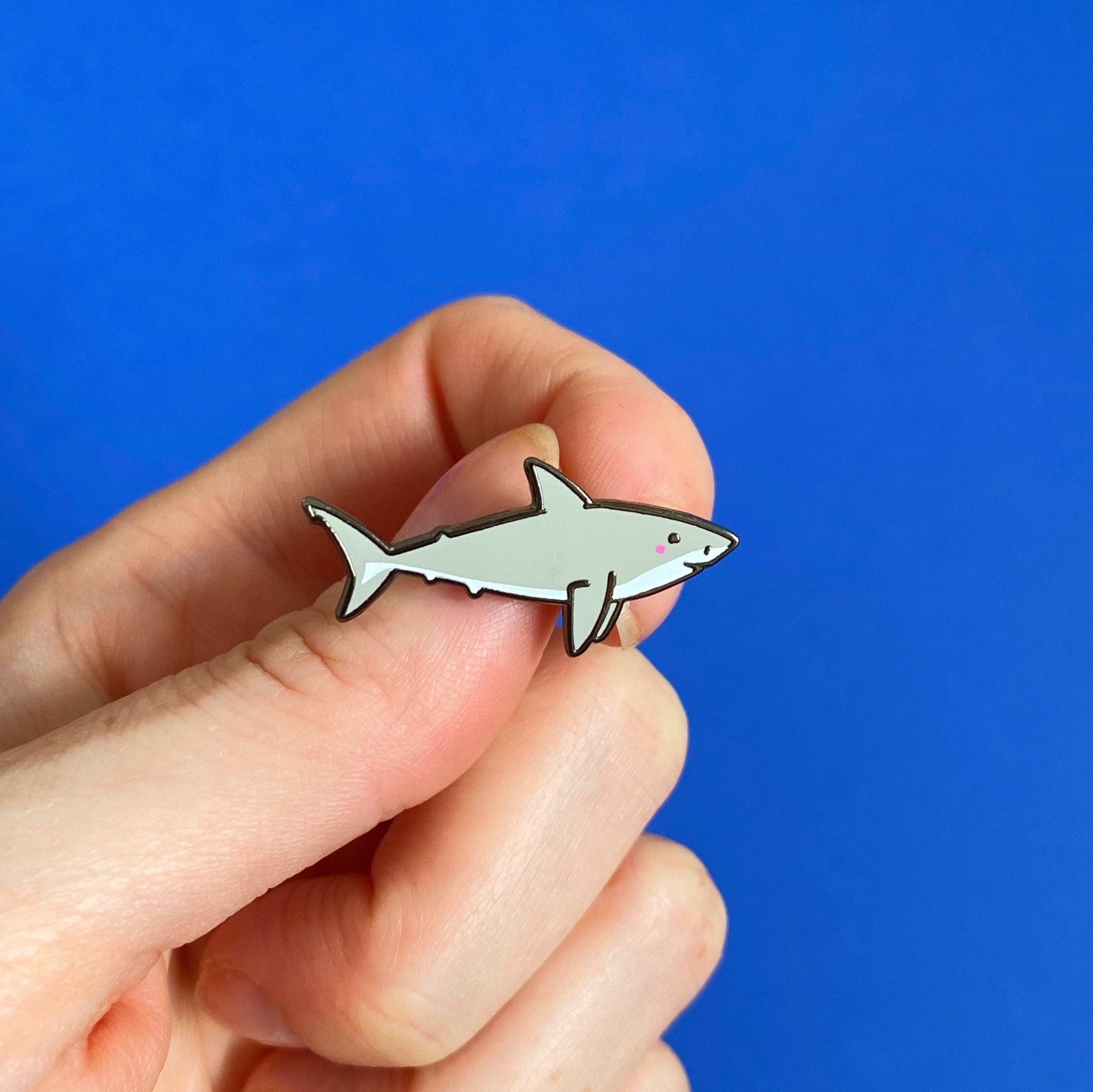 Great White Shark Enamel Pin - Etsy UK