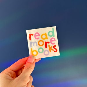 Read More Books Clear Sticker - Etsy