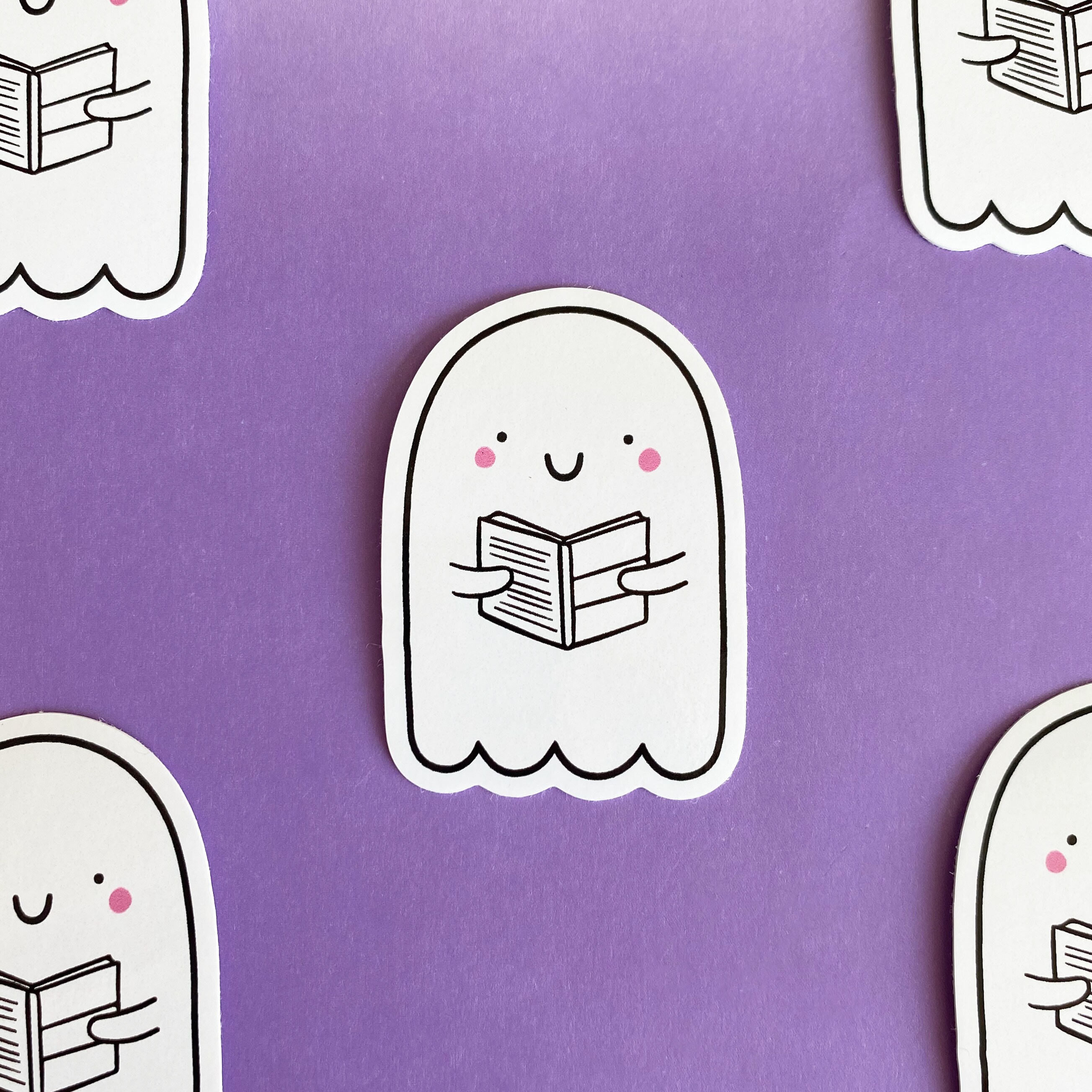 Reading Ghost Sticker - Etsy