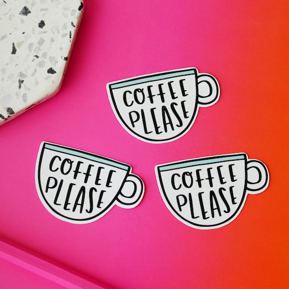 Coffee Please Sticker | Etsy