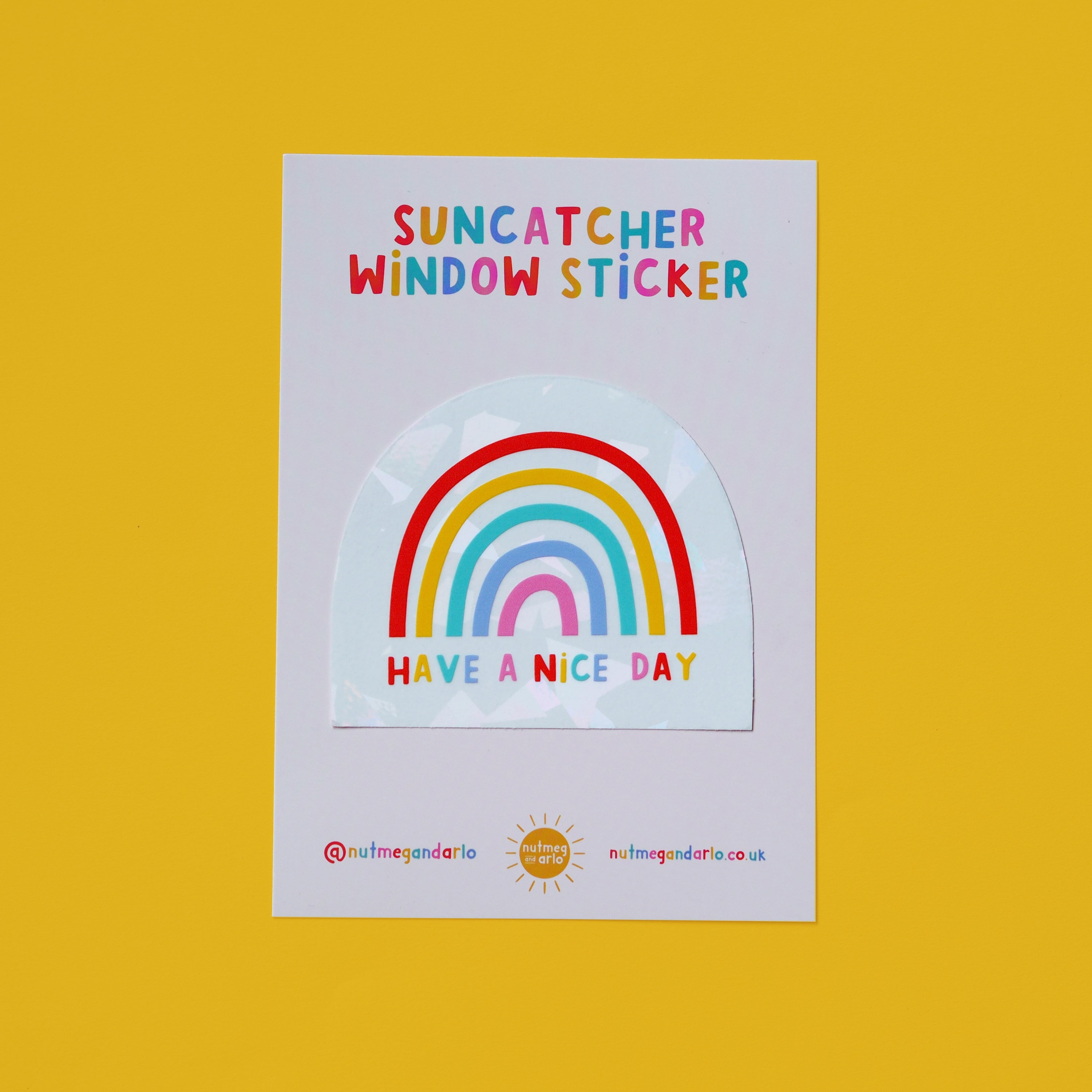 Have a Nice Day Suncatcher Rainbow Window Sticker - Etsy