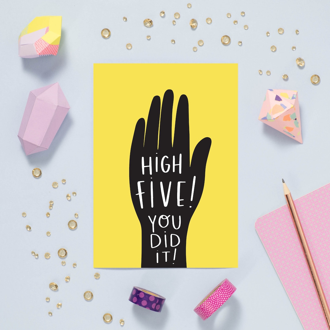 High Five Congratulations Card - Etsy