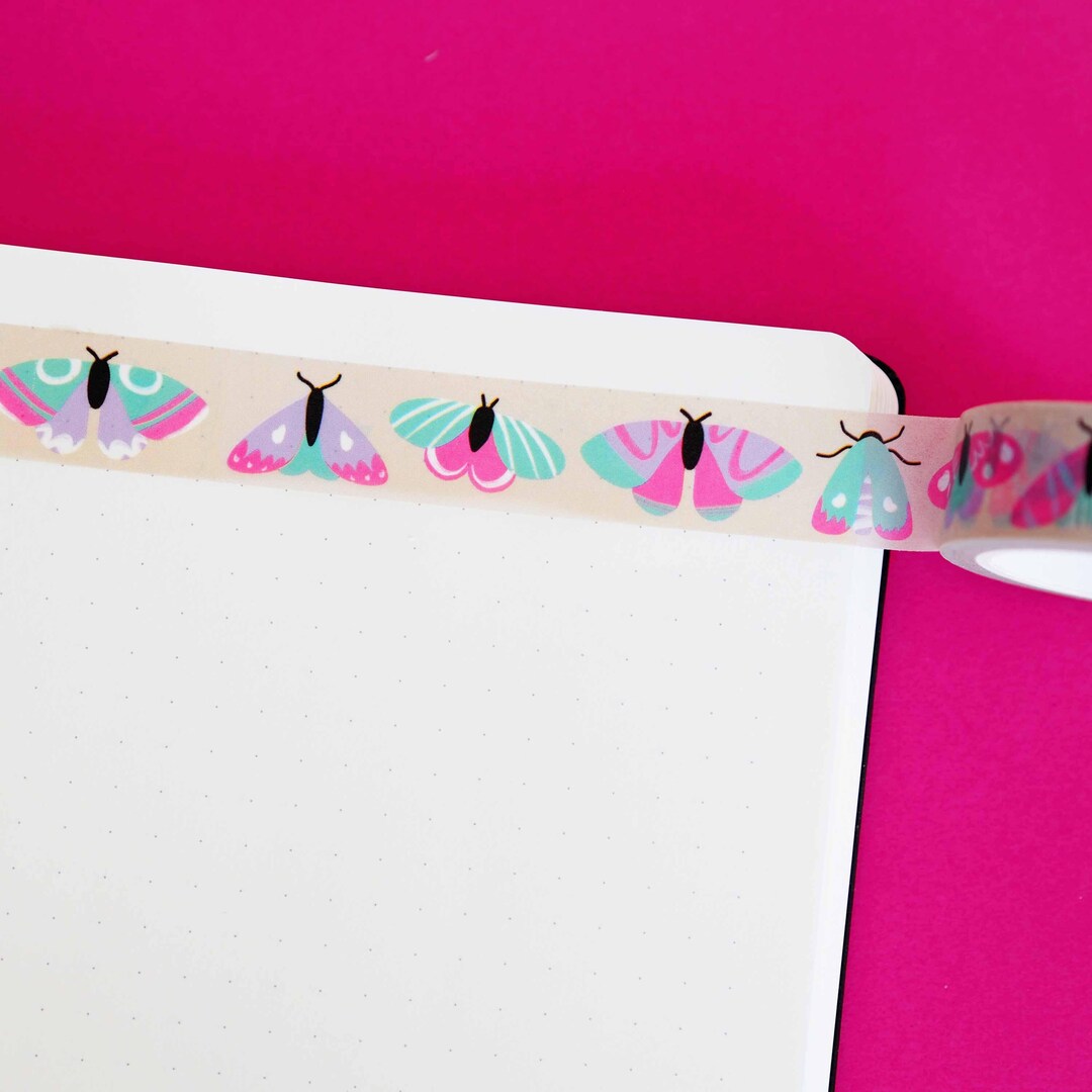 Pastel Moth Washi Tape - Etsy