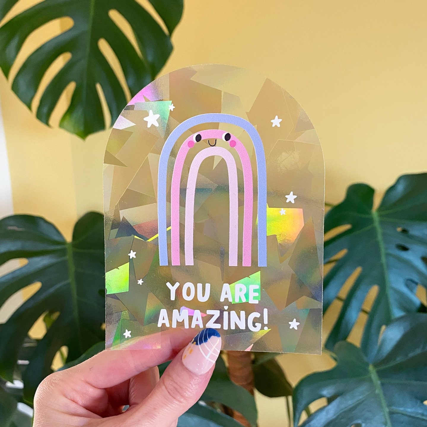 You Are Amazing Rainbow Window Sticker - Etsy
