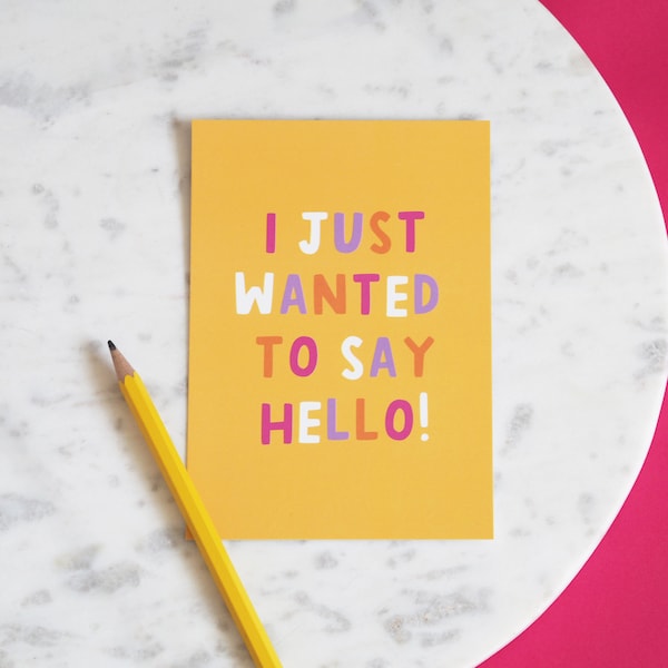 Say Hello Card - Etsy