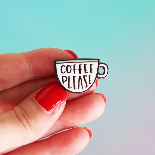 Coffee Enamel Pin-coffee Brooch - Etsy