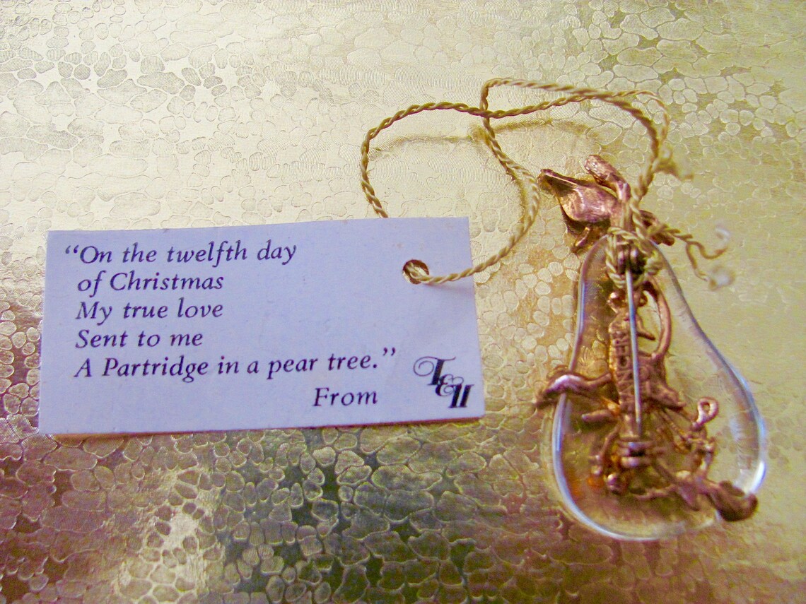 Rare Book Piece TANCER II Signed Gold Partridge in A Pear Tree - Etsy