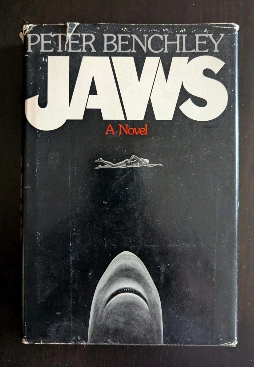 Original Early Print 1974 JAWS Peter Benchley Hardcover Book W ...