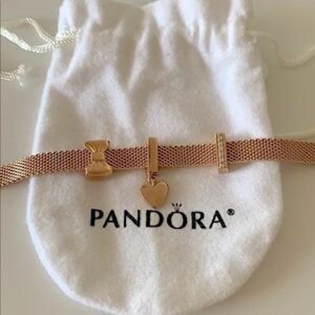 Authentic PANDORA Signed 18K Rose Gold Plated Sterling Silver 925 Charm ...