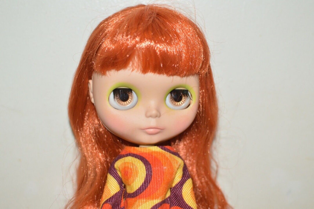 BLYTHE DOLL Unique Eye Changing Mod Redhead Doll Handmade Go Go Dress ...