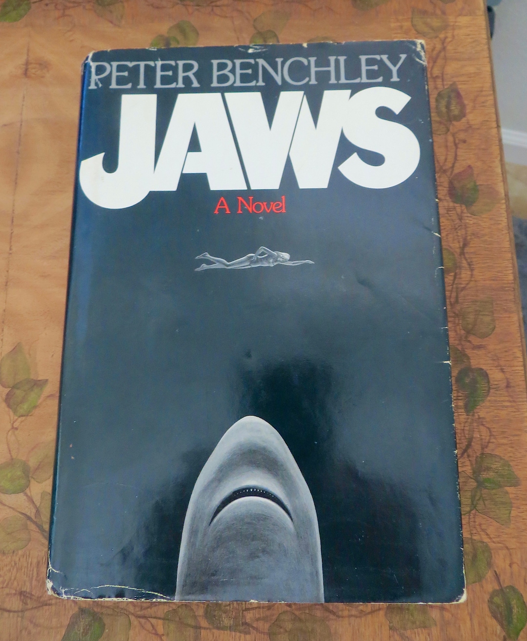 RARE Early Print 1974 JAWS No Gutter Code Peter Benchley Hardcover Book ...