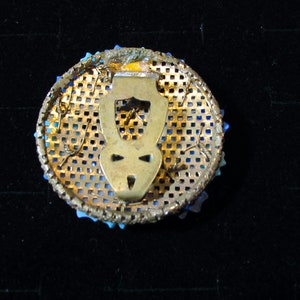 Rare MIRIAM HASKELL Wired Colors of Blue Glass Pinhead Flowers Dress ...