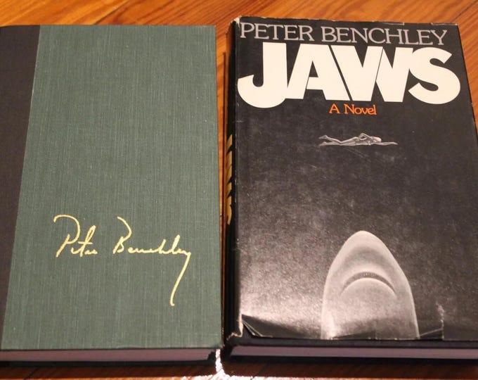 RARE Early Print 1974 JAWS W/ Dustcover & the DEEP 2 Books Peter ...