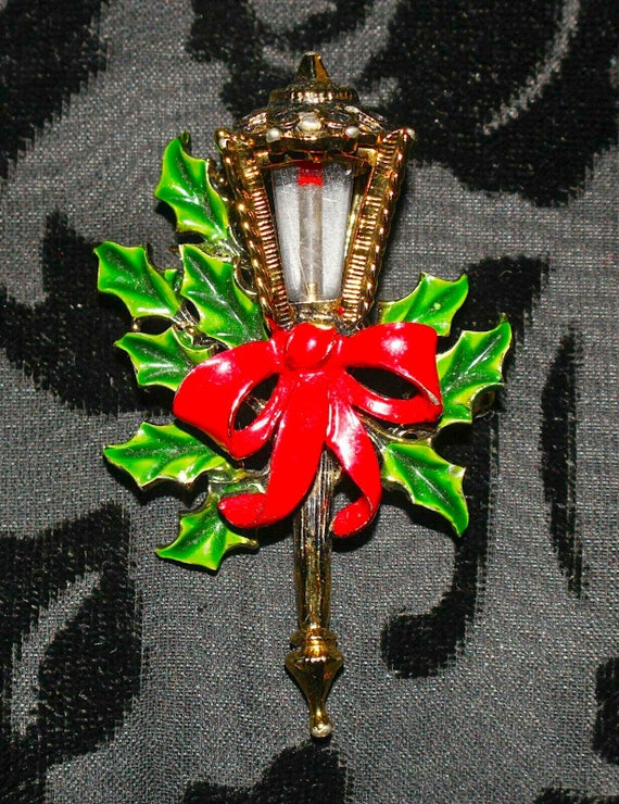 Rare Kramer Signed Street Light Lamp with Red & Green… - Gem