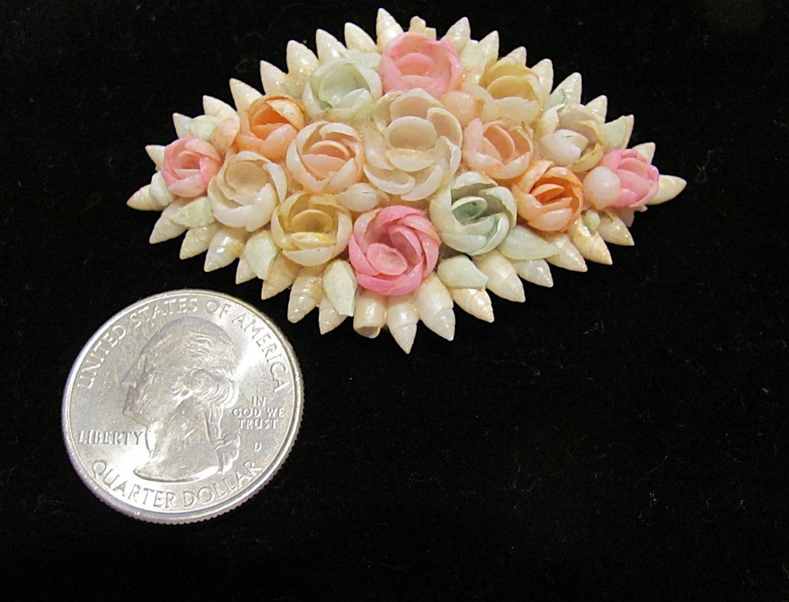 Retro 40's Artisan Crafted Layered Shell Flowers Celluloid - Etsy