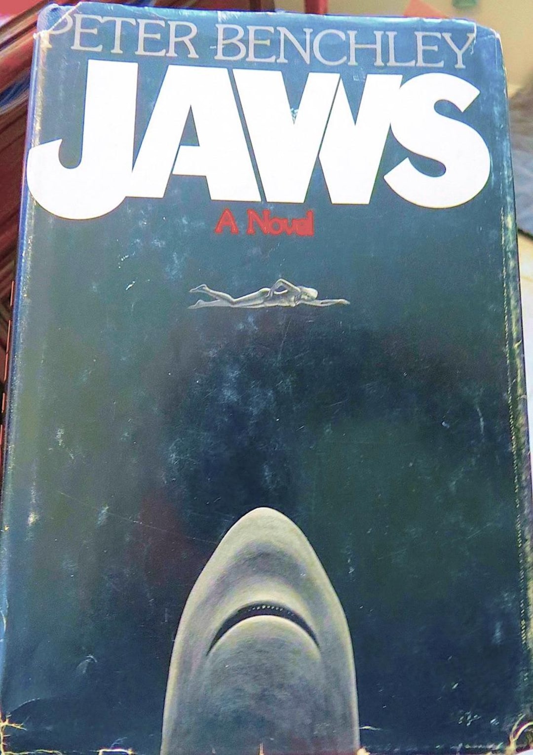 RARE Early Print 1974 JAWS Peter Benchley Hardcover Book W/ Dustcover ...