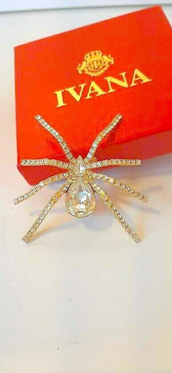 IVANA TRUMP High End Spider Brooch Pin Swarovski Crys… - Gem