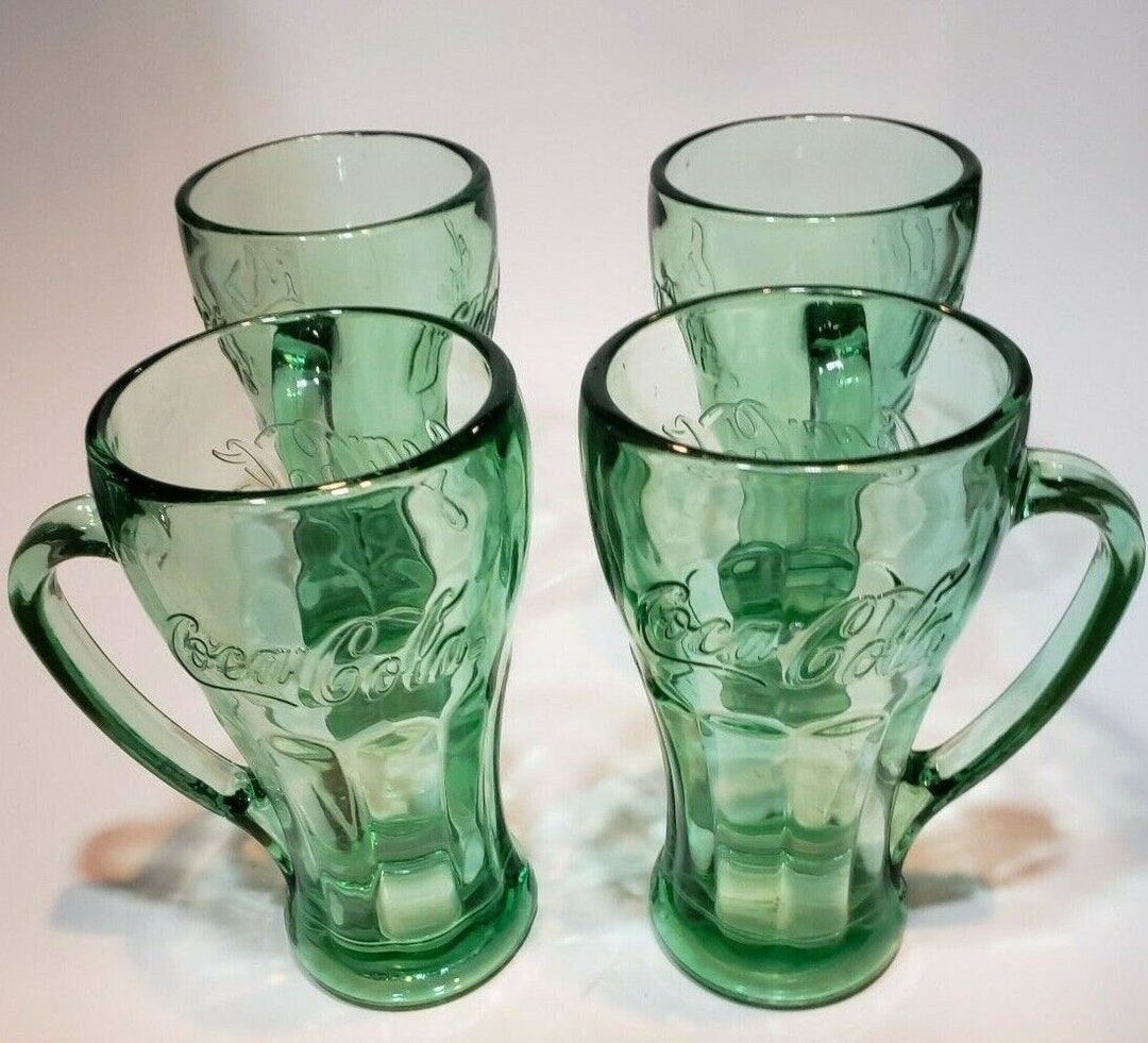 LIBBEY Vintage Green Coca-cola Coke Logo 14oz Beverage Set of - Etsy