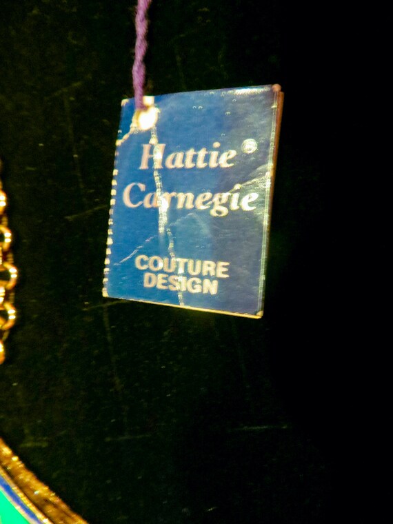 Rare HATTIE CARNEGIE Signed Egyptian Revival Enamel L… - Gem Rare HATTIE CARNEGIE Signed Egyptian Revival Enamel L… - Gem