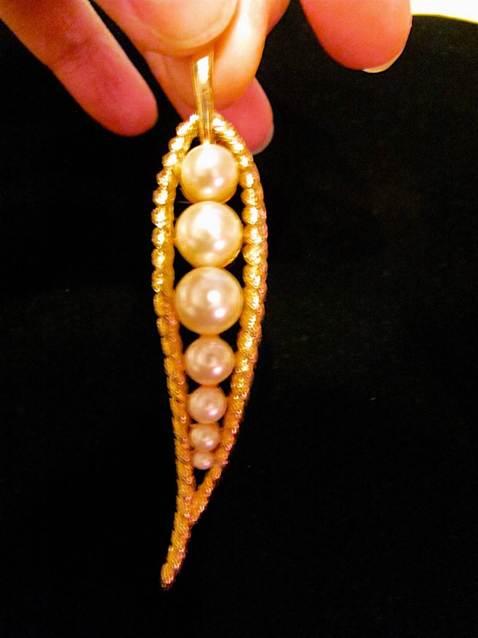 Rare Vintage COROCRAFT Signed Peas in A Pod Creamy Pearls - Etsy