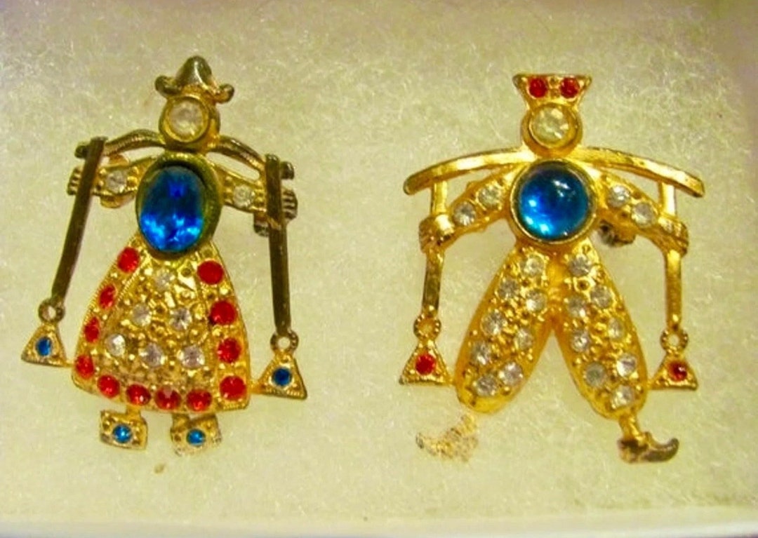 Rare DUJAY 1939 Dutch Twins Boy Girl Water Carrier Blue Red Clear ...