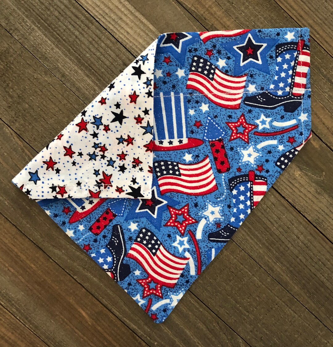 Fourth of July Reversible Bandana - Etsy