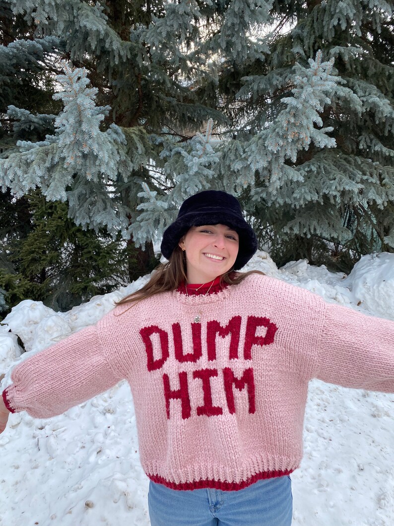 DUMP HIM Sweater Pattern | Etsy