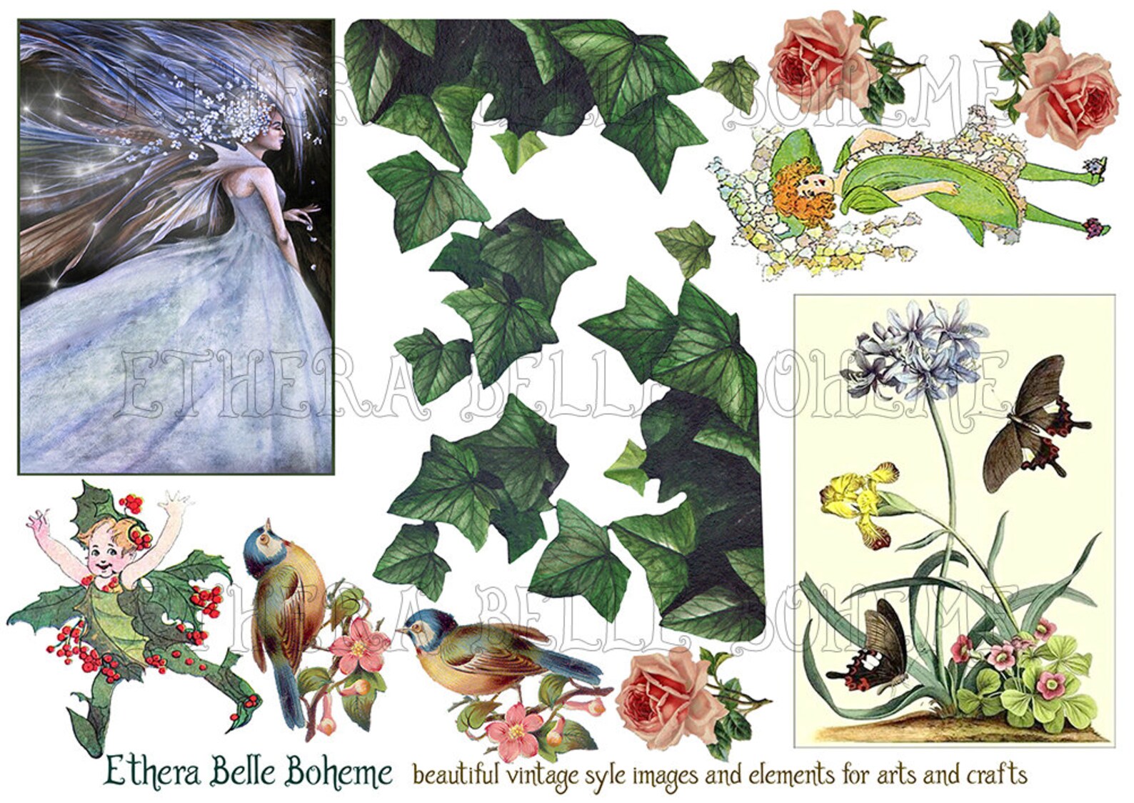 Midsummer Night's Dream Digital Download, Fairytale Digital Ephemera ...