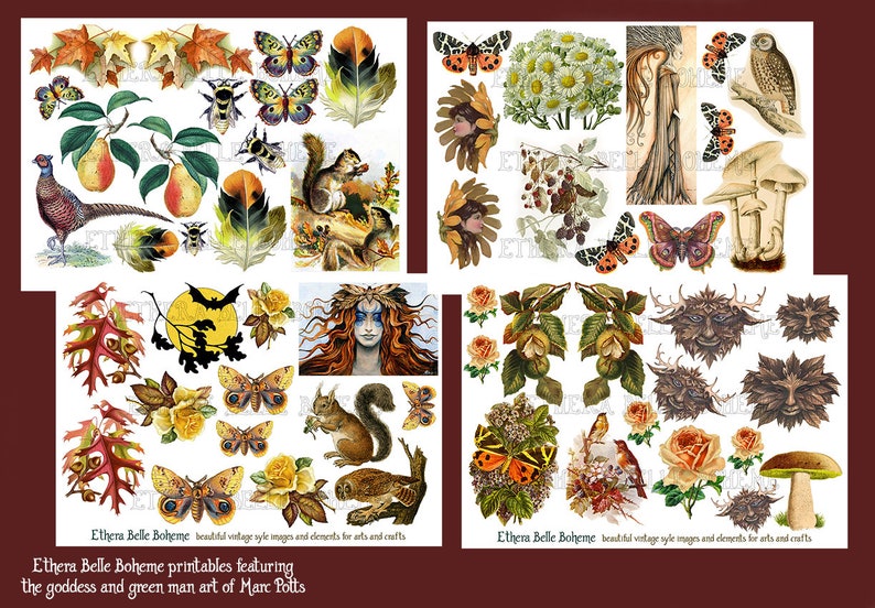 Autumn Fall Fairy Digital Download Fairy Digital Ephemera - Etsy UK