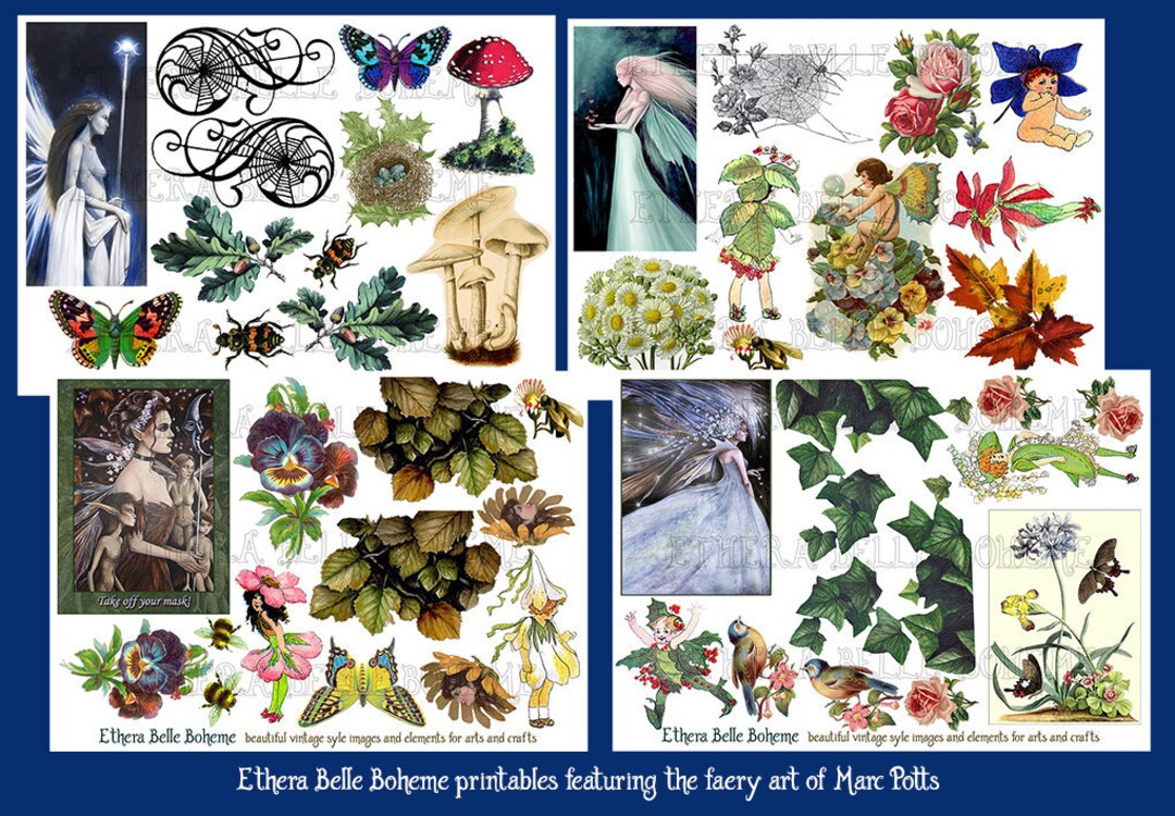 Midsummer Night's Dream Digital Download, Fairytale Digital Ephemera ...