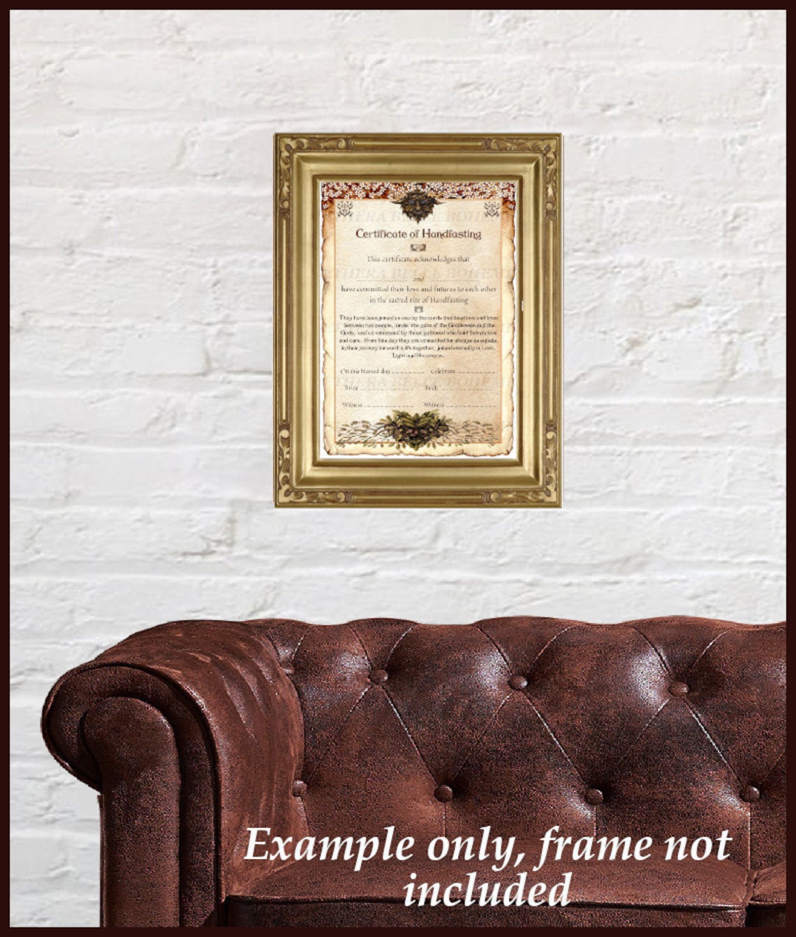 A4 LGBTQ LGBT Lesbian Gay Printable Handfasting Certificate, Wiccan ...