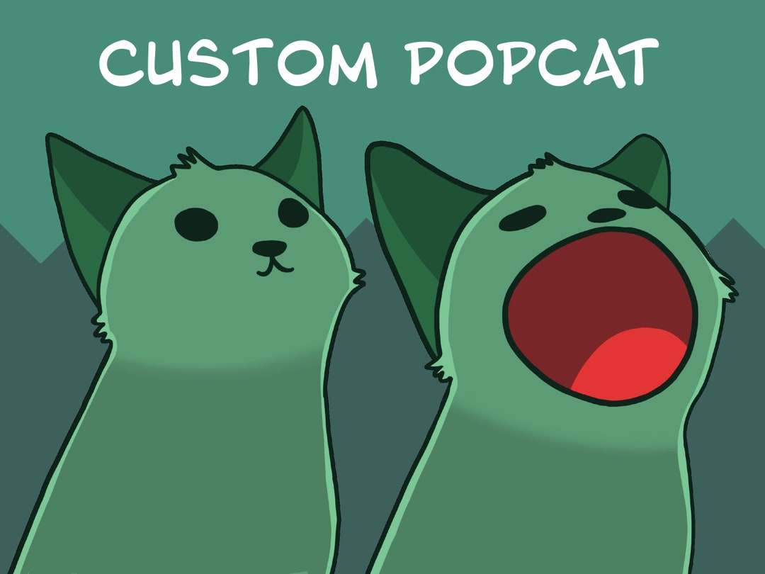 Custom Popcat Pngtuber / Vtuber / GIF / Emote Digital Artwork ...