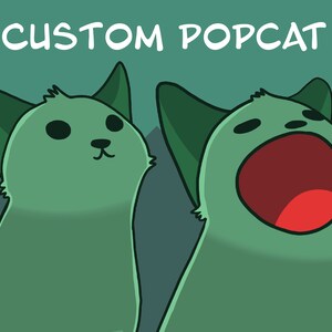 Custom Popcat Pngtuber / Vtuber / GIF / Emote Digital Artwork ...