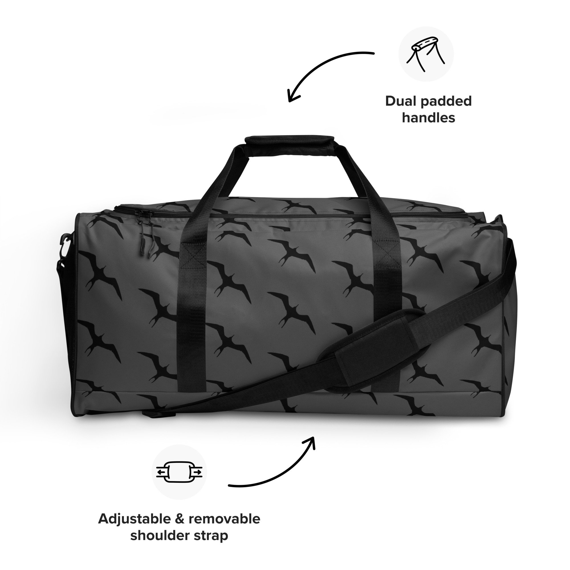 Iwa Bird Allover Print Duffle Bag | Hawaiian Design | Spacious ...